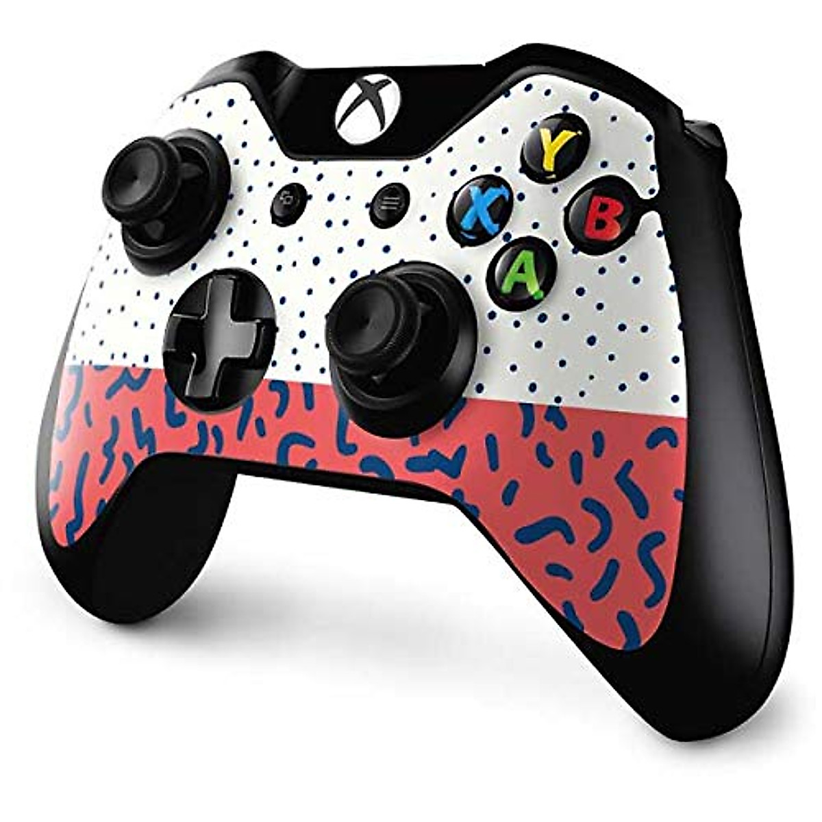 Skinit Decal Gaming Skin Compatible with Xbox One Controller - Originally Designed Polka Dot Split Design