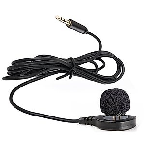 Movo LV-M5 Pin-On Lavalier Microphone for Crisp Audio Capture - Compatible with Cameras, Camcorders, and Recorders with 3.5mm TRS Connector - Pin Mic for Video Recording
