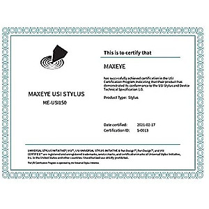 Andana USI Stylus Pen, Touch Screen Stylus for USI Chrome OS, Active Digital Pen Compatible with Chromebook Devices from Acer, Asus, HP, Lenovo, Samsung (Black)