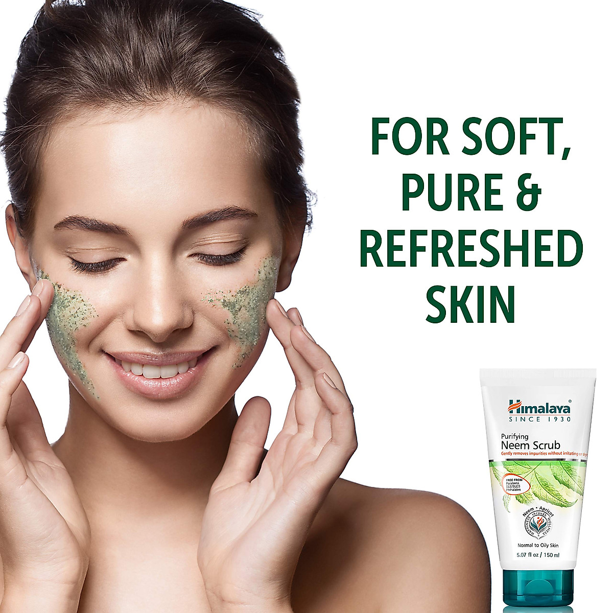 Himalaya Purifying Neem Scrub for a Deep Clean, Exfoliate and Purifies for Clean and Radiant Skin, 5.07 oz