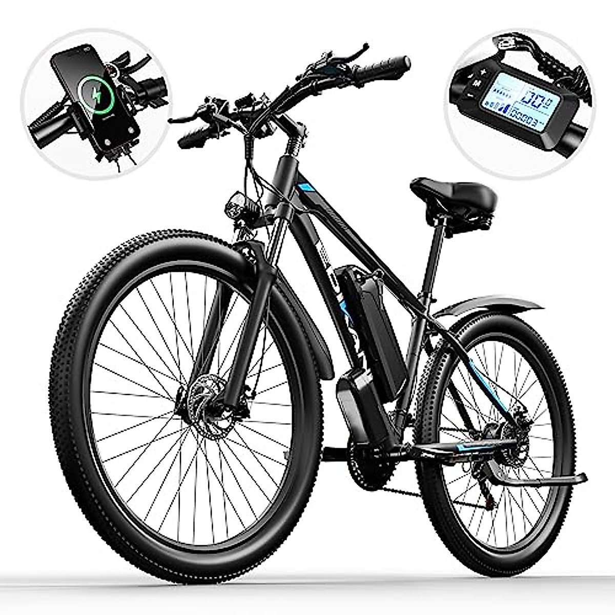 EDIKANI Electric Bike for Adults 29 inch 750w 48v 17.5Ah Class 3 Ebike Battery Power Pedal Assist Throttle Bikes 40 Mileage Electric Bicycle 34mph 21 Speed 25° Uphill Mountain Ebikes UL Certified
