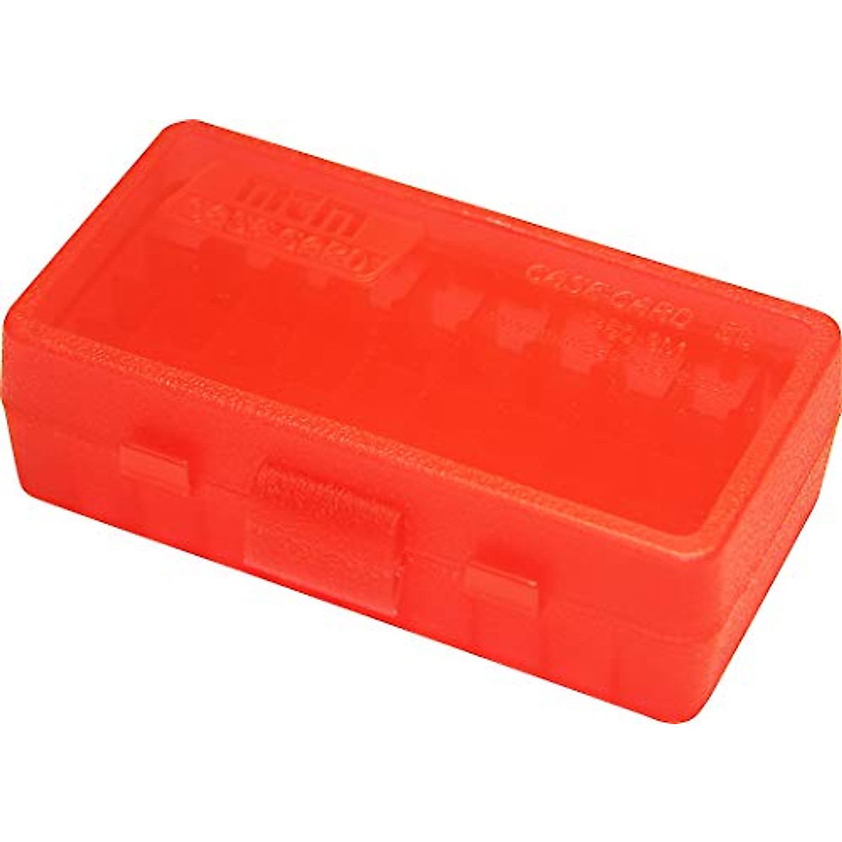 MTM 50 Round Flip-Top Ammo Box 380/9MM Cal (Clear Red)