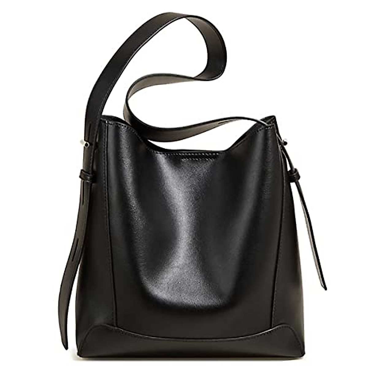 FOXLOVER Hobo Shoulder Bags for Women, Ladies Designer Leather Bucket Bags Handbag Purse and Small Leather Wallets for Women Ladies RFID Blocking Bifold Zipper Pocket Wallets with ID Window