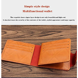 Men's Novelty US 100 Dollar Wallet,Billfold Safe Purse With Magnetic Buckle(Brown)