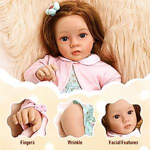 BABESIDE Realistic 20" Newborn Baby Doll - Lifelike 3-6 Months Girl, Soft Body for Ages 3+