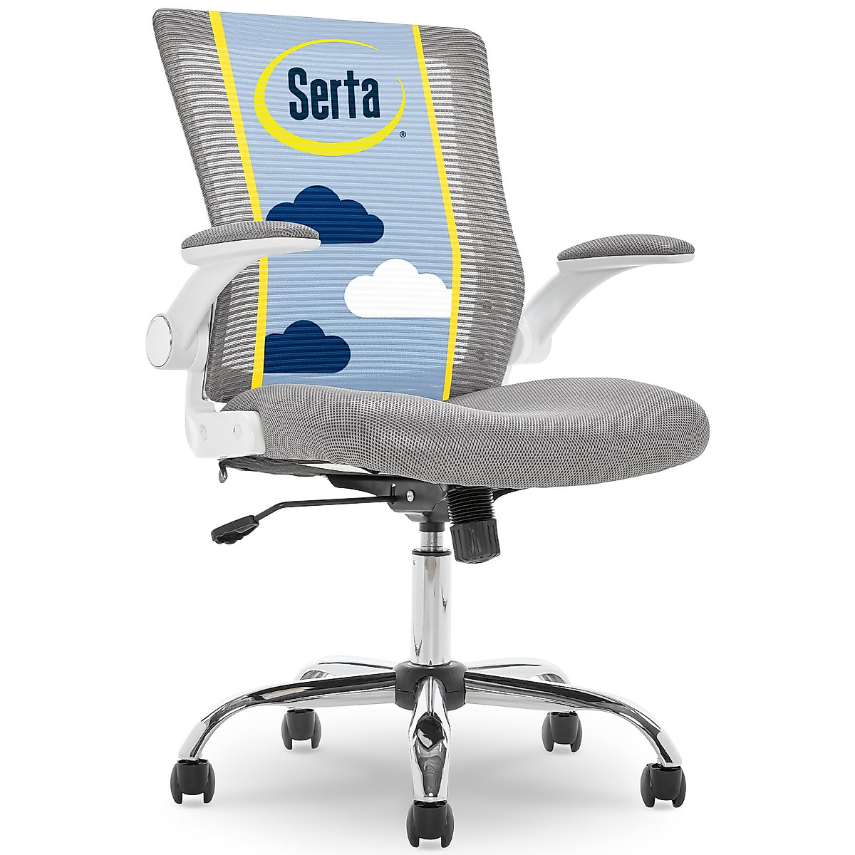 Serta Creativity Ergonomic Mesh Office Computer Desk Chair, Adjustable Armrest with Mid-Back Lumbar Support, Gray