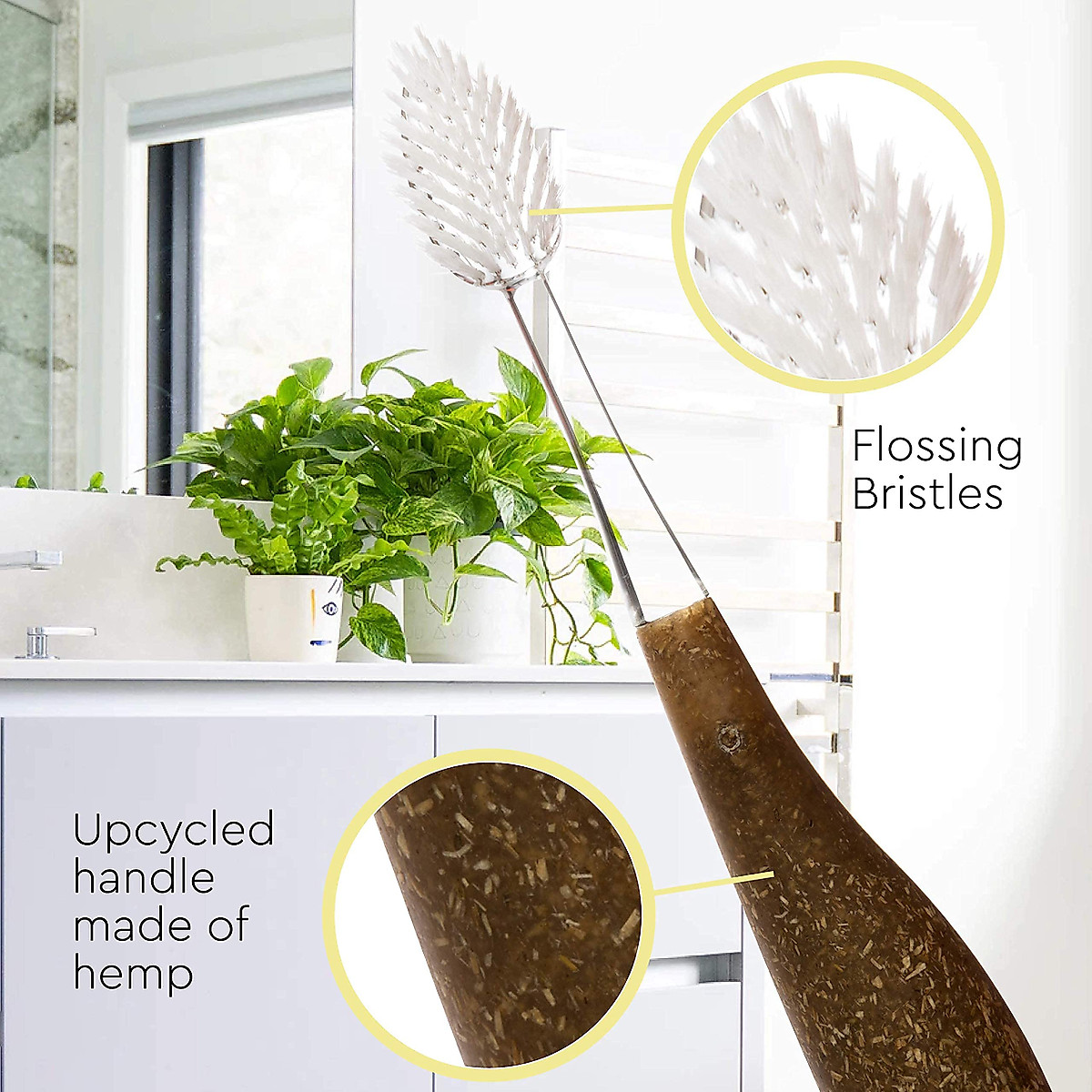 RADIUS Toothbrush Source Floss Brush BPA Free & ADA Accepted Improve Gum Health & Reduce Gum Issues - Super Soft - Wood - Pack of 1