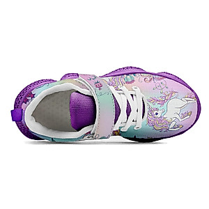 Unicorn Shoes for Little Kids Girls Sneakers Boys Tennis Shoes Size 2 Kids Painted Shoes Purple