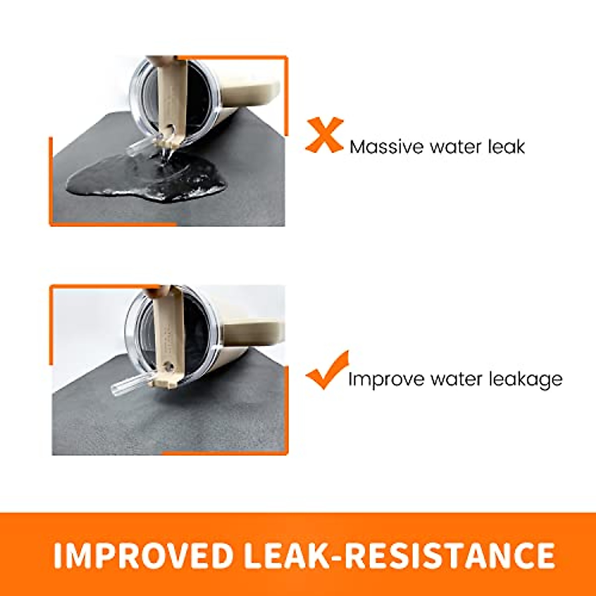 MIMORE Spill Stopper for Stanley 40 oz Tumbler with Handle | 30 oz, Compatible with Quencher H2.0 Flowstate Tumbler 40 oz Stanley Cup Accessories 30 oz Stanley Spill Stopper, Silicone, 2 Pack