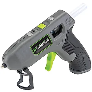 Genesis GLGG04V2 Cordless Rechargeable Hot Glue Gun, Fast Preheating with USB Charge Cable, Stand, and Glue Sticks