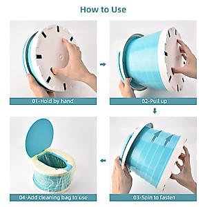 Travel Potty for Toddler, INSOUR Kids Portable Potty Training Toilet for Indoor and Outdoor, 2-in-1 Car Potty Chair for Baby