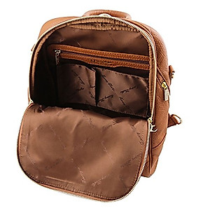 Tuscany Leather TLBag Soft leather backpack for women Black