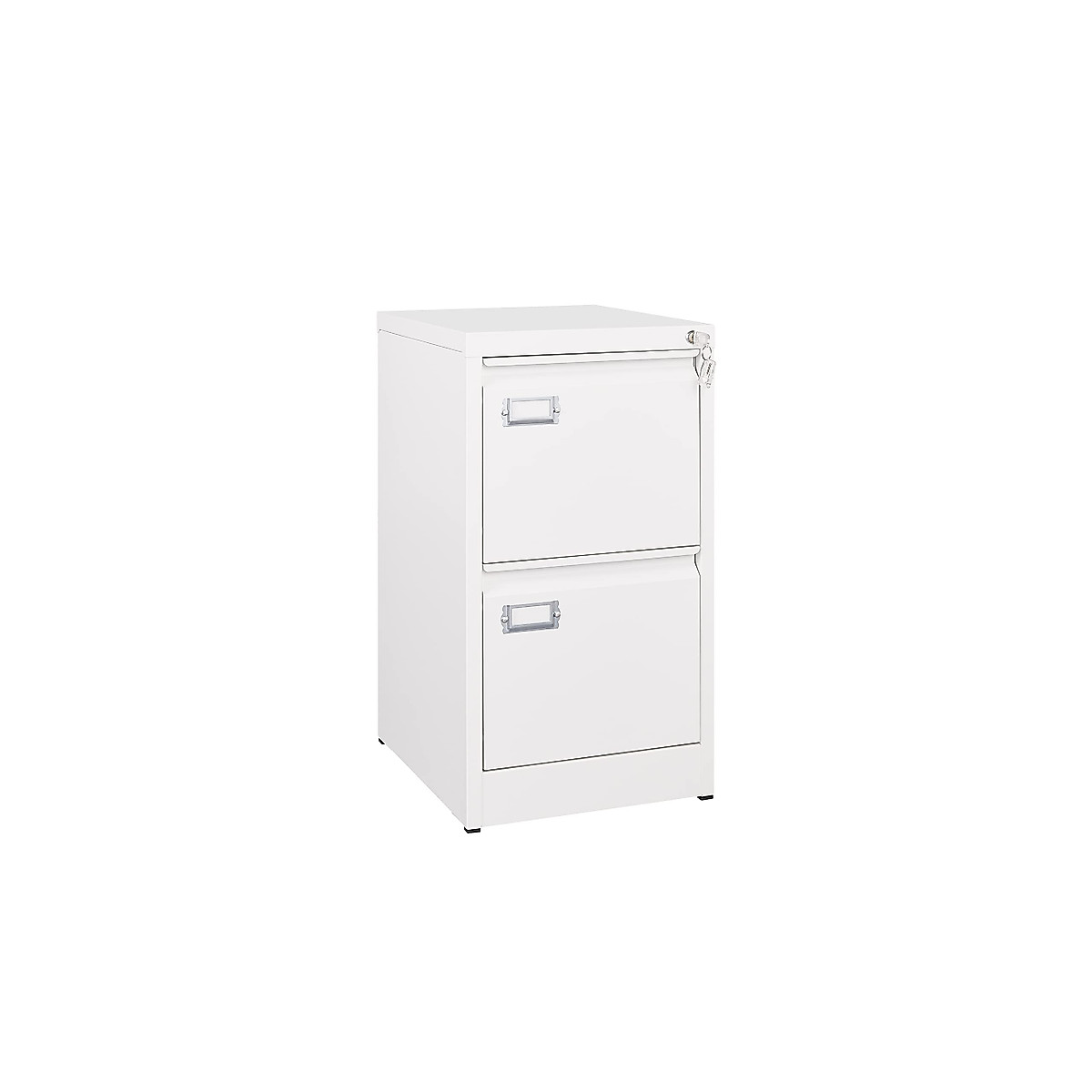 AFAIF 2 Drawer File Cabinet with Lock, Cabinets for Home Office,18/'' Deep Vertical Metal White Office Storage Organizer Letter/Legal / A4 F4 Size, and Folders, 2 Drawer-white