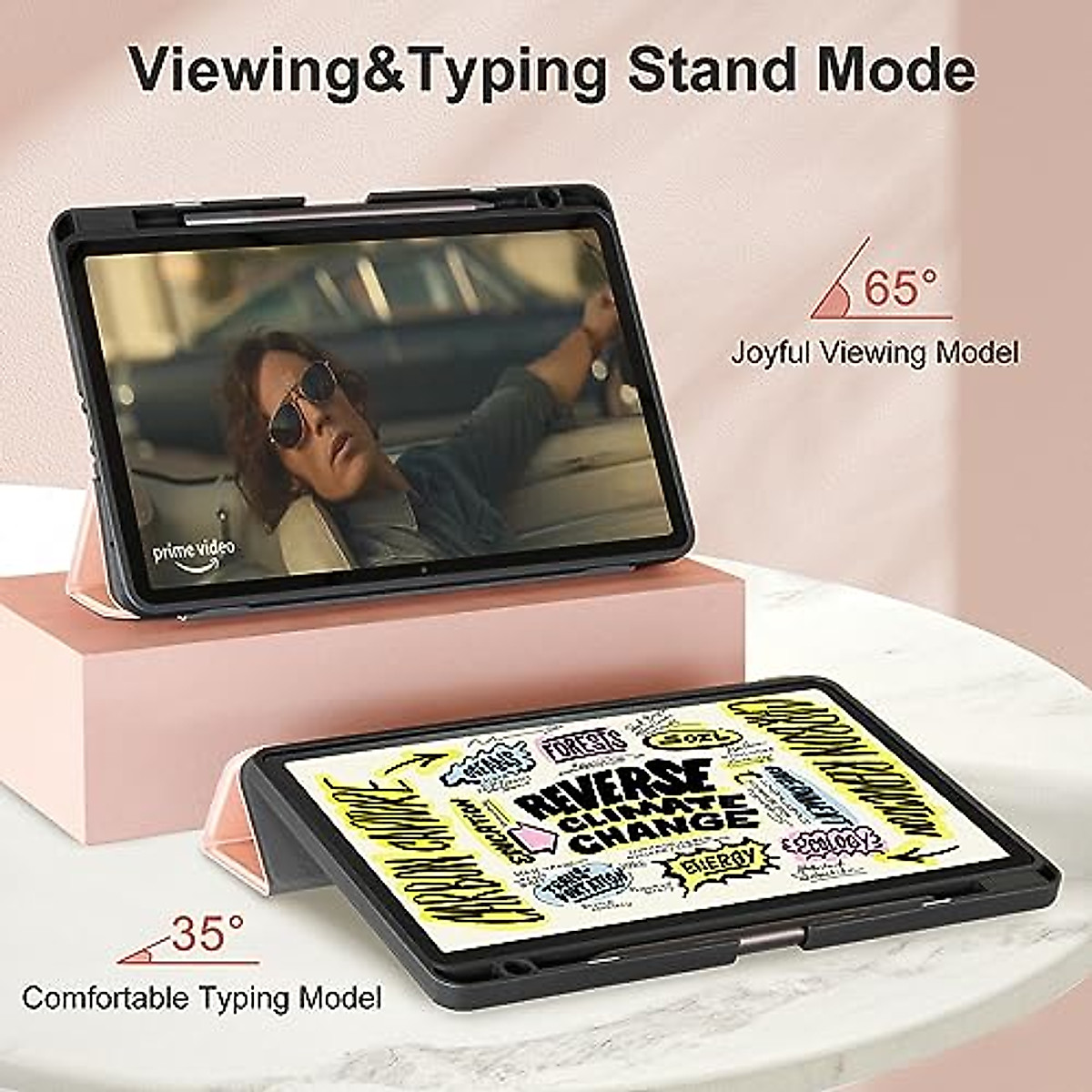 CoBak Case for All-New Amazon Fire Max 11 Tablet 2023 Release with Built-in Pencil Holder - Ultra Slim Smart Cover with Auto Wake/Sleep