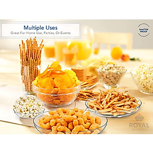 Royal Imports 6" Clear Plastic Saucer Plant Drip Tray, Low Pie Plate, Floral Flower Dish, Wedding, Party, Home and Holiday Decor, 24 Pack