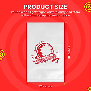 Clear Cotton Candy Bags with Ties, Bulk 500 Count, Cotton Candy Supplies Perfect for Cotton Candy Sticks and Cotton Candy Cones, Cotton Candy Bulk Individual Bags for Cotton Candy Stand Accessories