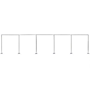 WUPYI Professional Backdrop Stand Pipe Kit,10'x50' Heavy Duty Background Support System Curtain Frame Telescopic with Steel Base for Wedding Party Photography Trade Show Display
