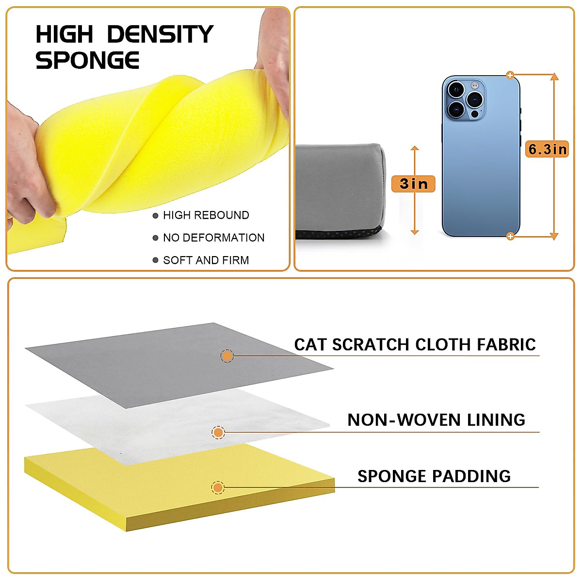 ROFIEJOX Bench Cushion 36 inch - Leathaire Fabric, Waterproof Comfort Soft, High-Density Foam, Non-Slip Long Seat Cushion for Indoor/Outdoor Furniture Window Patio Garden, (36x14x3) Sliver Grey