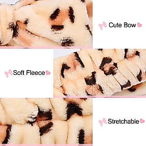 IKOCO Makeup Headband, 4Pcs Spa Headband for Washing Face, Soft Bow Skincare Headbands for Women Girls