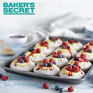 Baker's Secret Nonstick Cookie Sheet 13", Carbon Steel Small Size Cookie Tray with Premium Food-Grade Coating, Non-stick Cookie Sheet, Bakeware DIY Baking Accessories - Classic Collection