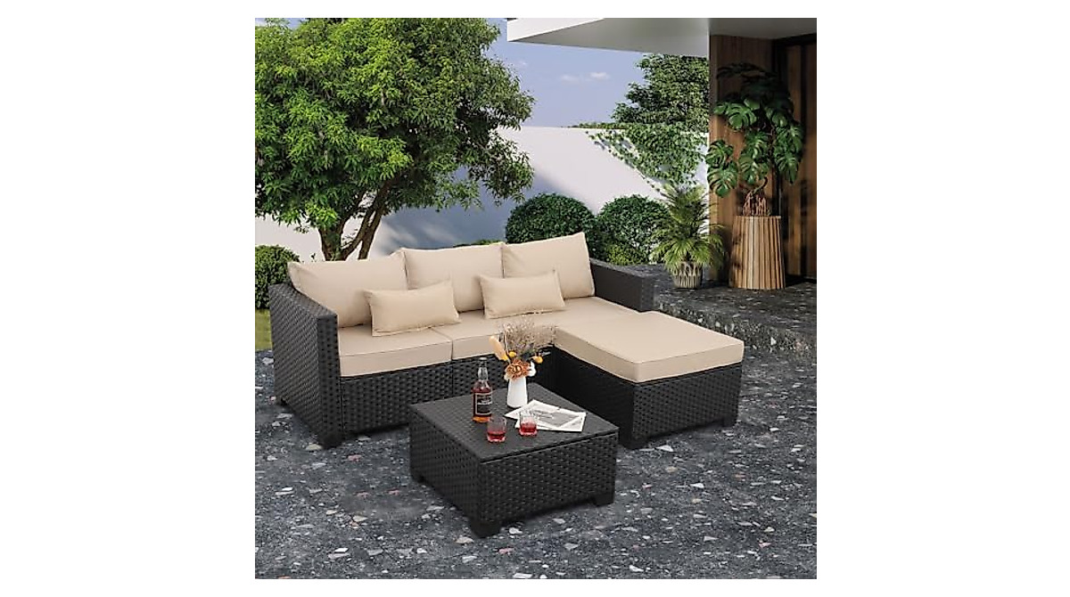 Rattaner Outdoor Furniture Set 3 Pieces Wicker Patio Furniture Outdoor ...