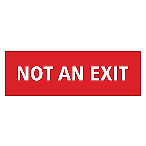 Signs ByLITA Basic Not an Exit Sign (Red) - Medium