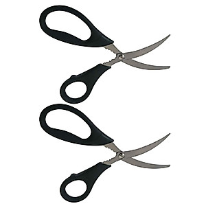 Shrimp Deveiner Scissors Tool, Shrimp Deveiner Cleaner - Seafood Scissors, Lobster Shrimp Scissors Tool, Lobster, Crawfish, Prawns Deveiner Scissors, Crab Leg Cracker, Pack of 2