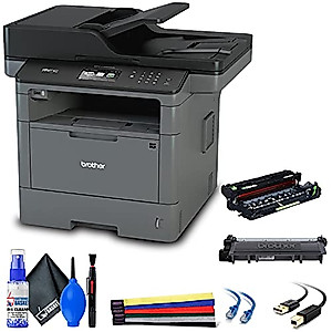 Electronics Basket-Brother Brother MFC-L5900DW All-in-One Monochrome Laser Printer (MFC-L5900DW) + Network Cable + Cable Ties + Deluxe Cleaning Kit + High Speed USB Printer Cable - Base Bundle