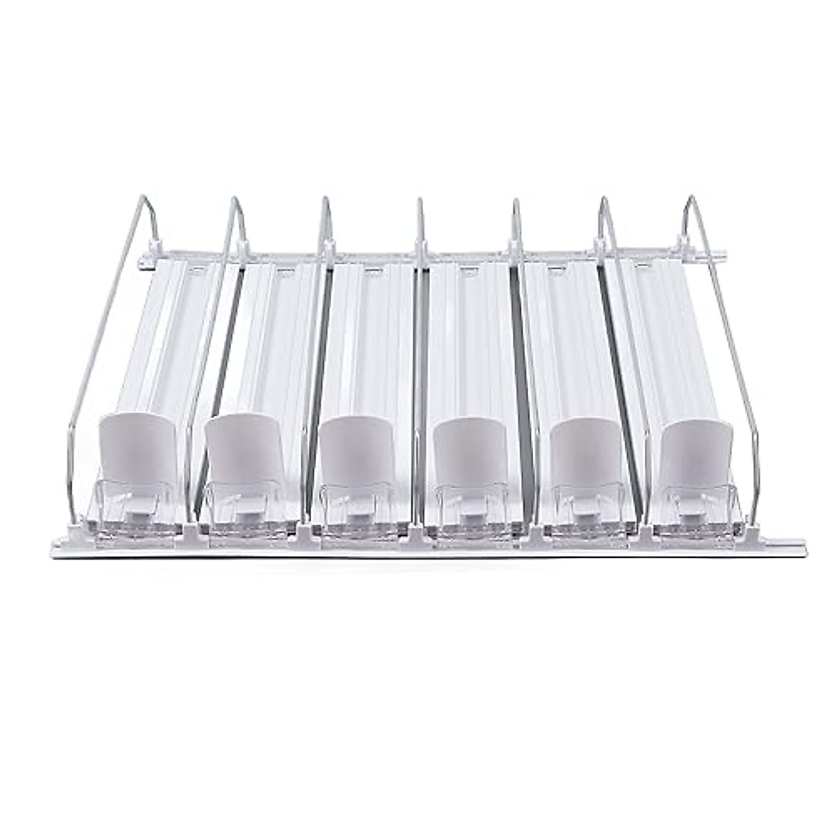 Refrigerator Soda Can Organizer, Drink Automatic Pusher Glide ABS Width White for Supermarkets (31cm)
