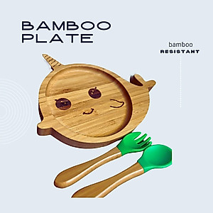 Bamboo Plate Earth-Friendly Feeding Delight, Sustainable and Safe