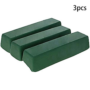 Utoolmart Polishing Buffing Compound, Green Solid Polishing Wax, 180 x 40 x 35mm Polishing Compound Kits, Big Buffing Sharpening for Polishing, 3 Pcs