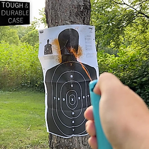 Police Magnum Keychain Pepper Spray Flip Top Safety- Maximum Strength- Tactical Women & Men's Self Defense - Made in The USA -2 Pack Teal & Soft Pink FT