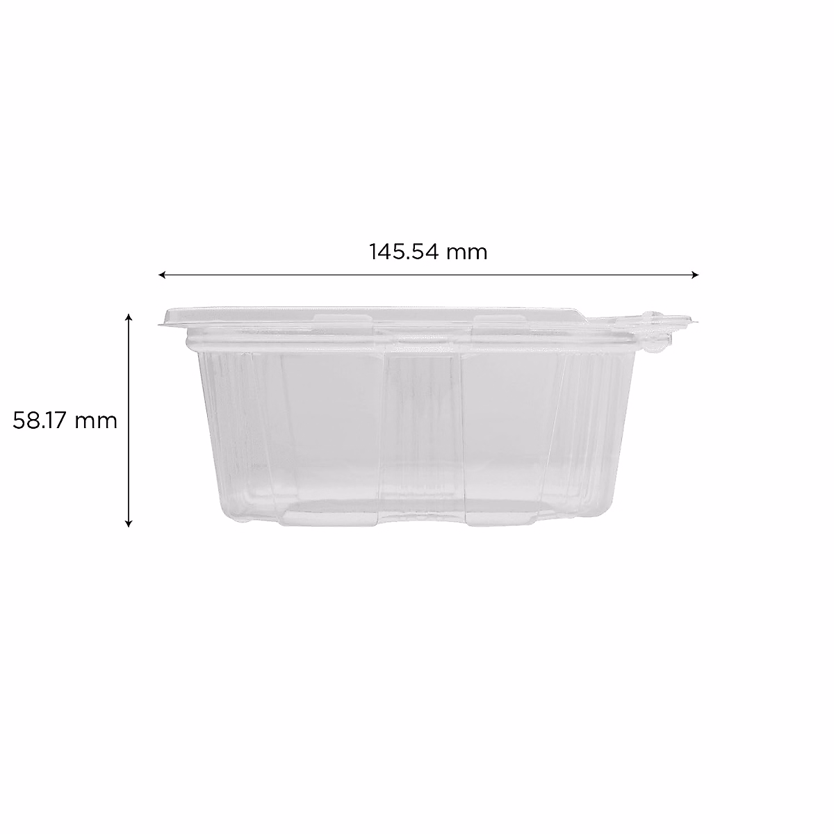 Karat 16oz PET Tamper Resistant Hinged Deli Container with Lid - 200 ct