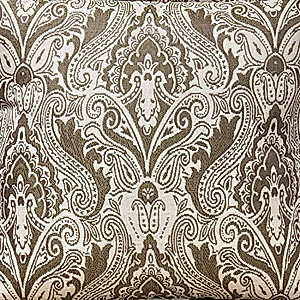 Hanover Ventura Steel Outdoor Patio Woven Luxury Recliner with Brown Wicker, Vintage Meadow Green Cushions and Pillow