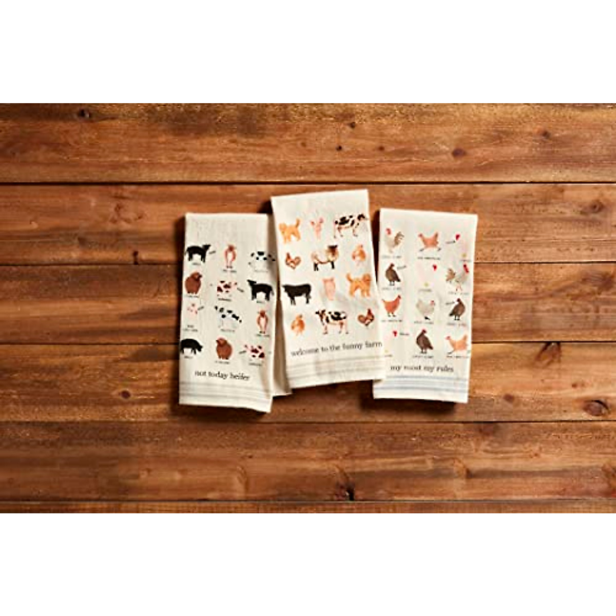 Mud Pie Not Farm Animal Towel, 26" x 16 1/2"