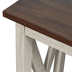 Rainbow Sophia Console Table Entryway Table Sofa Table, Modern Farmhouse Wood Console Table with 2-Tier Storage, 39 Inch, Sargent Oak/Dark Walnut