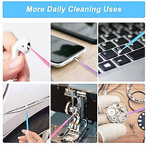 Shintop 300pcs Micro Applicator Brushes, Disposable Eyelash Extension Brushes for Makeup, Oral and Dental (Purple+Blue+Pink)