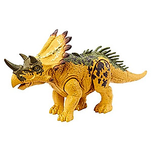 Jurassic World Dinosaur Toys with Roar Sound & Attack Action, Wild Roar Posable Figures, Physical & Connected Digital Play