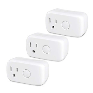 BroadLink Smart Plug, Mini Wi-Fi Timer Outlet Socket Works with Alexa/Google Home/IFTTT, No Hub Required, Remote Control Anywhere (3-Pack)
