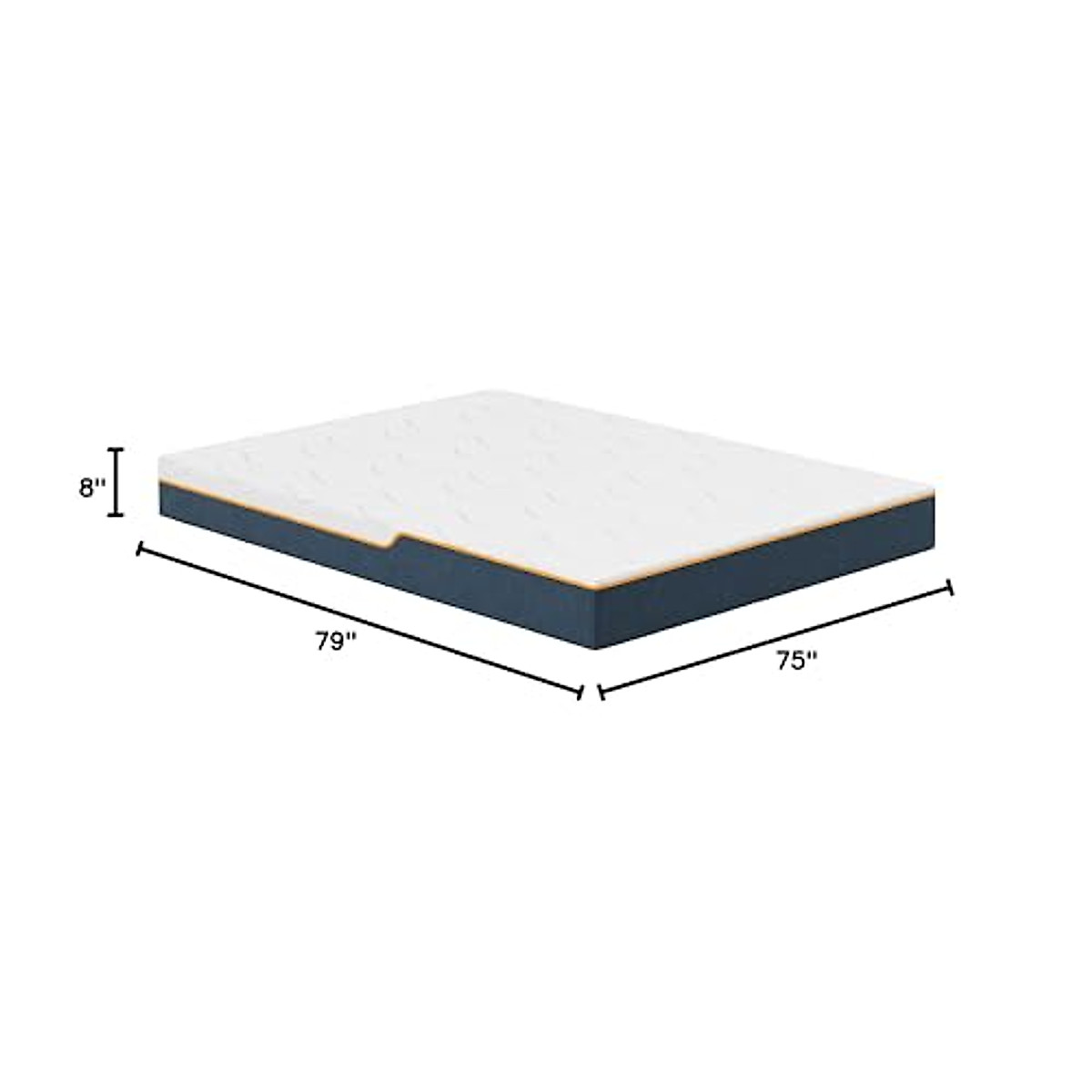 Nautica Home Enliven 8" Medium Gel Memory Foam Mattress with Cooling Air Flow and Pressure Relieving Foam Layers, Bed-in-a-Box, King, White
