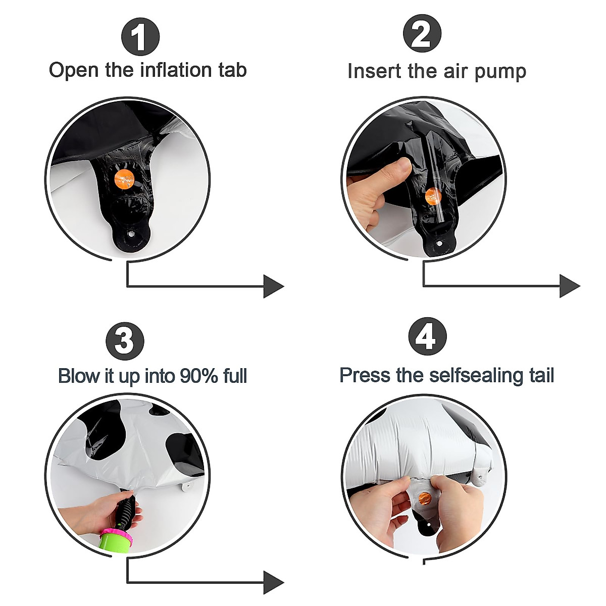 IWERP Cow Print 40 Inch 1st Number Balloon, Unisex Birthday Decorations, Farm Animal Party Supplies, Self Sealing, Reusable