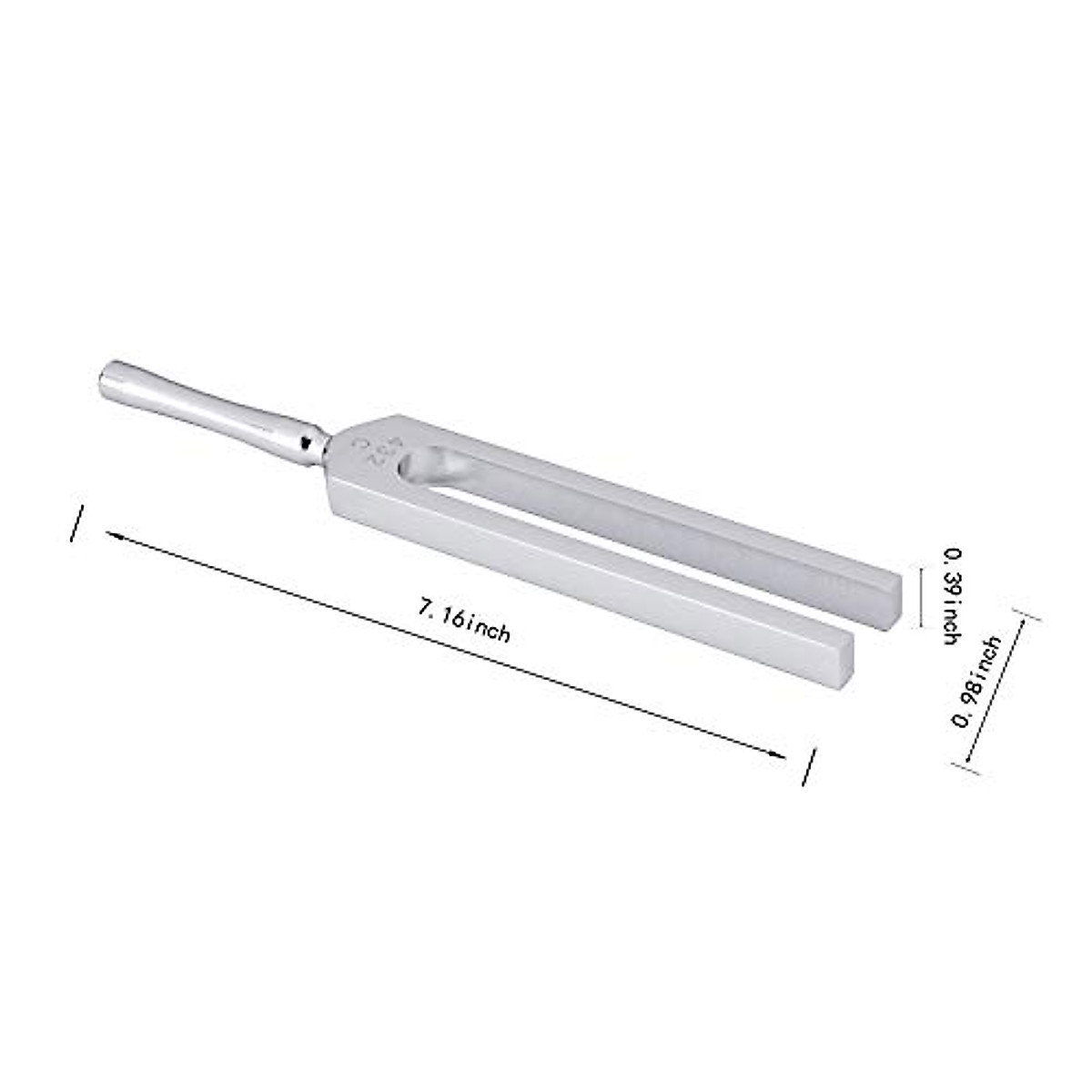 QIYUN Tuning Fork, 432 Hz Tuning Forks Healing Tuned, Tuning Fork with a Malle, Cleaning Cloth and Bag, Aluminum Alloy