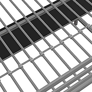 DHP Miles Metal Full Loft Bed with Desk, Silver