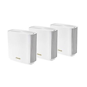 ASUS ZenWiFi AX6600 Tri-Band Mesh WiFi 6 System (XT8 3PK) - Whole Home Coverage up to 8200 sq.ft & 8+ Rooms, AiMesh, Included Lifetime Internet Security, Easy Setup, 3 SSID, Parental Control, White