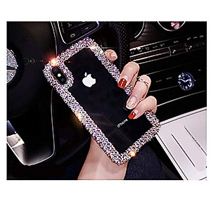 Jesiya for iPhone XR Case 3D Glitter Sparkle Bling Case Luxury Shiny Crystal Rhinestone Diamond Bumper Clear Protective Case Cover for iPhone XR Clear