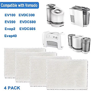 VUIUKOYE MD1-0034 Humidifier Wick | Filter for Vornado Evap40 Humidifier (Pack of 4)