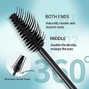 2 Pack New Thrive Liquid Mascara, Black Mascara for Natural Lengthening and Thickening Effect，Waterproof & Smudge-Proof Mascara, No Flaking/No Clumping