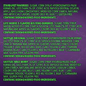 SKITTLES Wild Berry, SKITTLES Original, STARBUST FaveREDS, and LIFE SAVERS Gummy Candy Assortment, 32.82 oz Bag