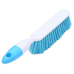 Soft Bristle Cleaning Brush Hand Brushs Bed Hair Dust Removal Scrubber Cleaner for Family Trip Sofa Furniture, Blue
