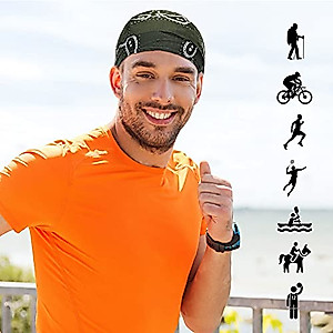 Xaatren 18 Pieces Do Rag Skull Cap Paisley Pattern Bandanna Biker Head Wraps Quick-Drying Hats, Sweat Wicking Beanie for Men and Women, Multicolor, 4XL